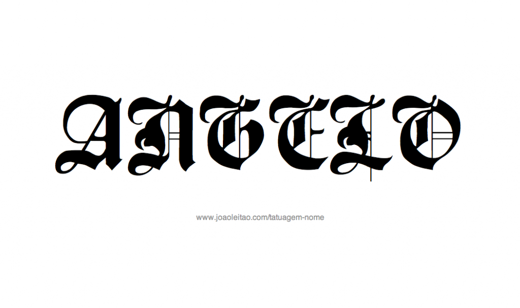 Desenhos de Tatuagem com o Nome Angelo