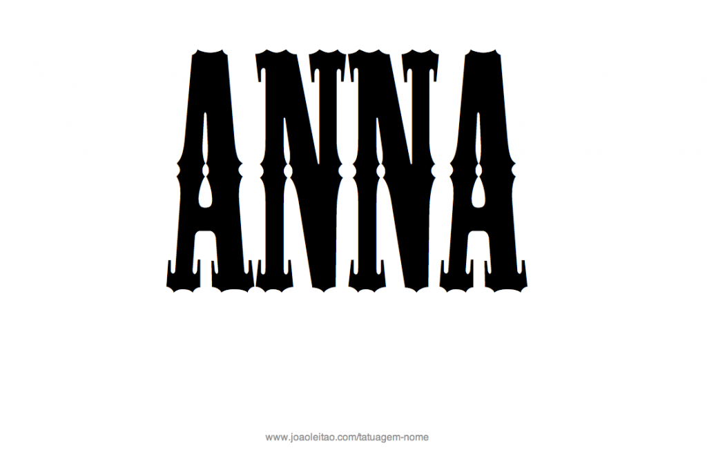 Desenhos de Tatuagem com o Nome Anna