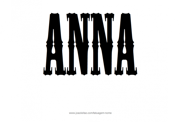 Desenhos de Tatuagem com o Nome Anna
