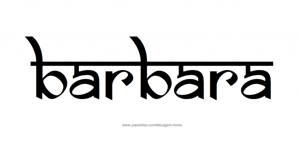 Desenhos de Tatuagem com o Nome Barbara
