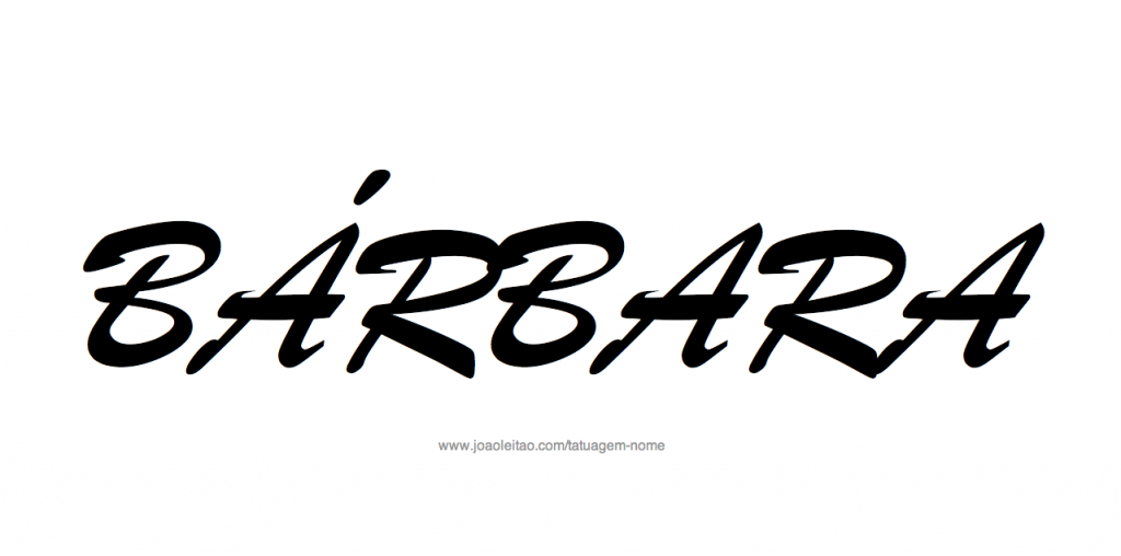 Desenhos de Tatuagem com o Nome Barbara