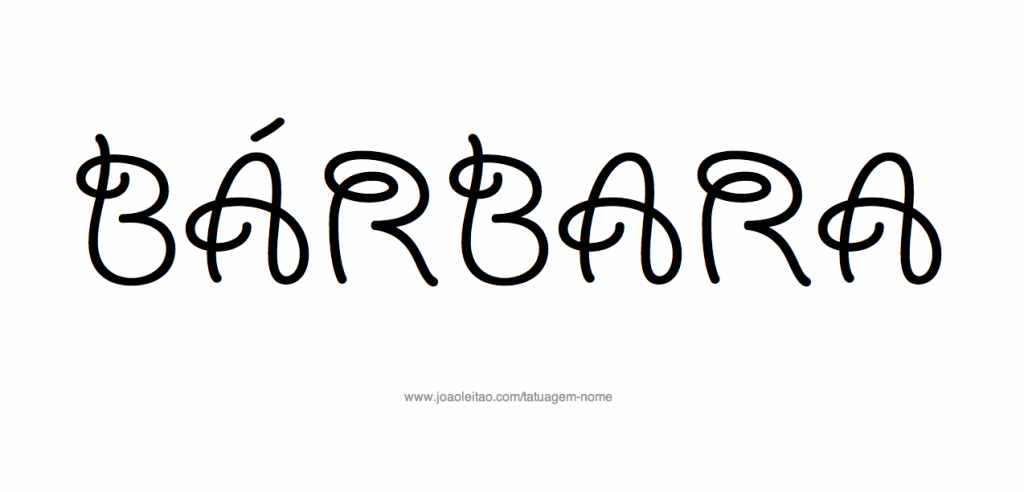 Desenhos de Tatuagem com o Nome Barbara