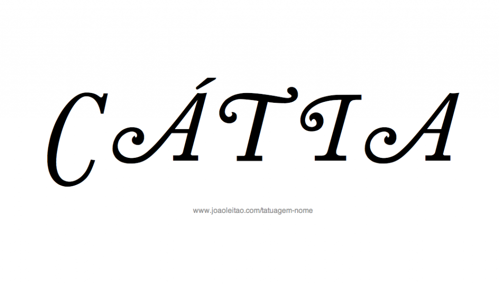 Desenhos de Tatuagem com o Nome Catia