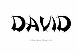 Desenhos de Tatuagem com o Nome David