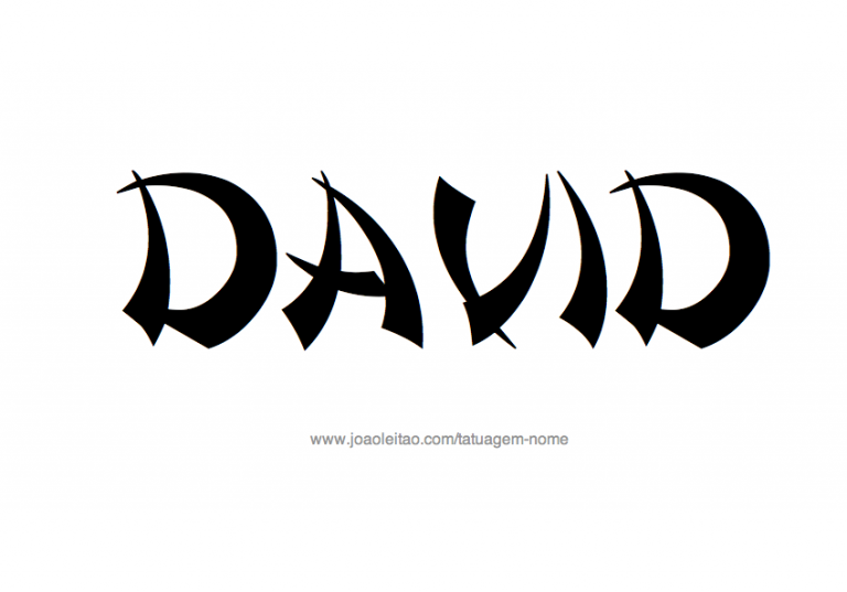 Desenhos de Tatuagem com o Nome David