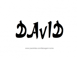 Desenhos de Tatuagem com o Nome David