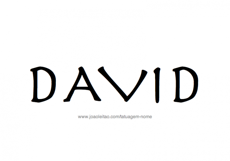 Desenhos de Tatuagem com o Nome David
