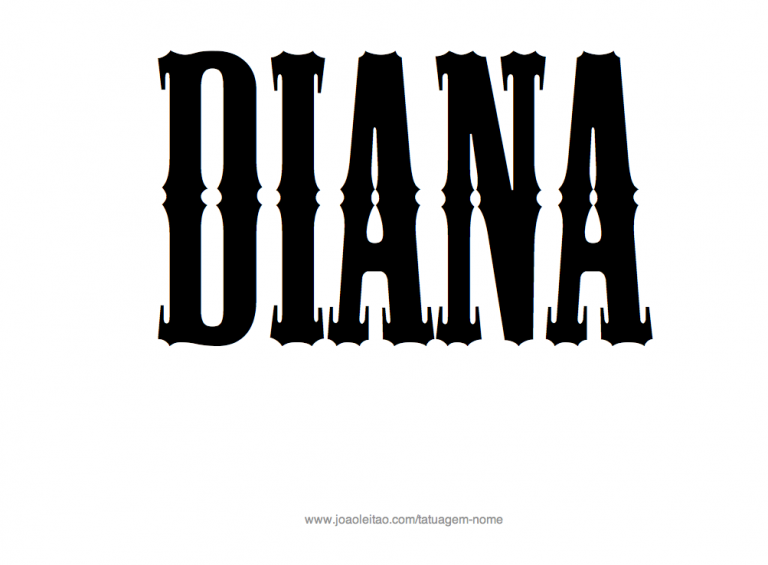 Desenhos de Tatuagem com o Nome Diana