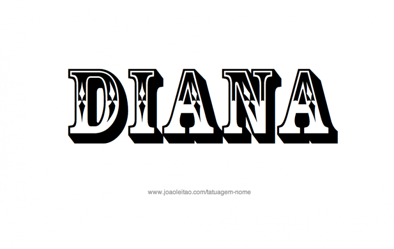Desenhos de Tatuagem com o Nome Diana