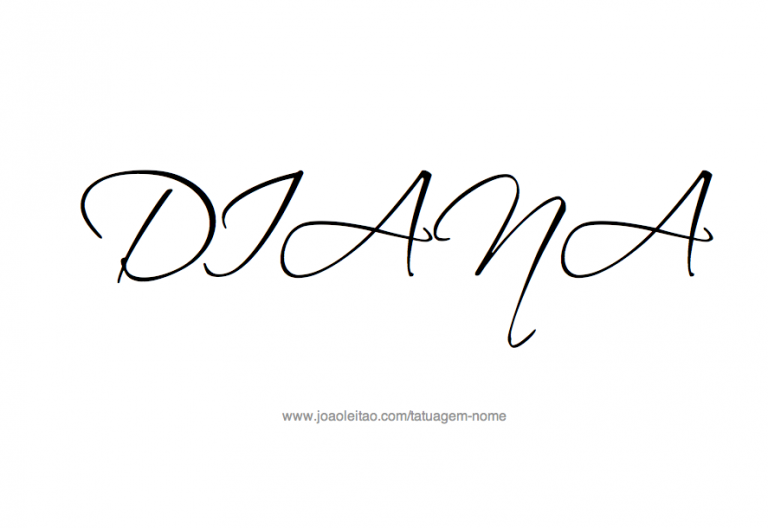 Desenhos de Tatuagem com o Nome Diana