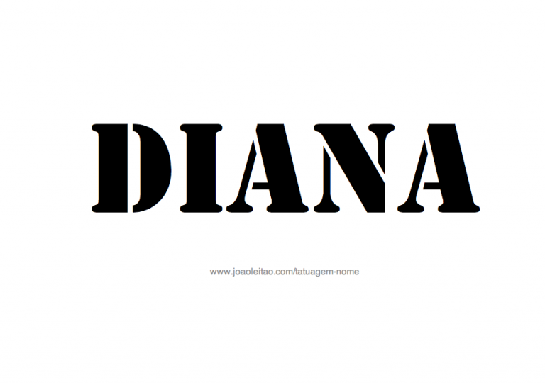 Desenhos de Tatuagem com o Nome Diana