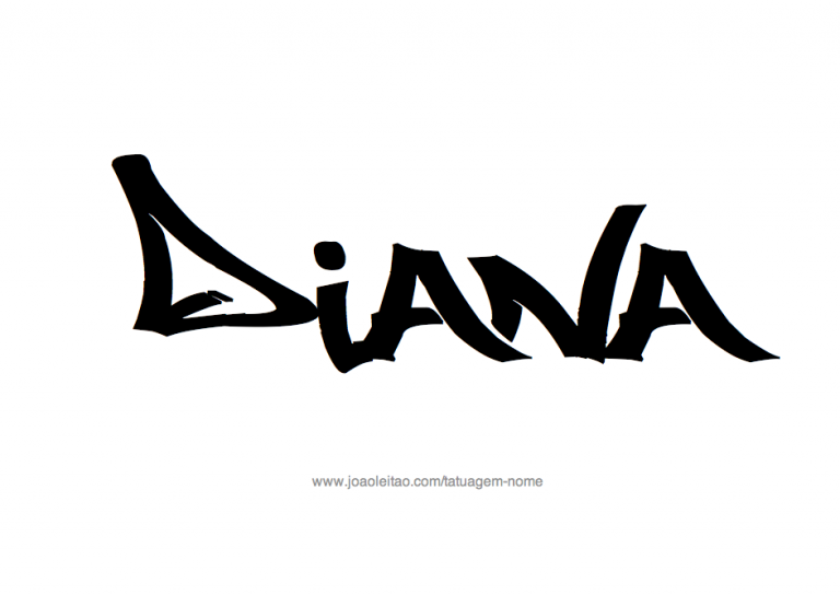 Desenhos de Tatuagem com o Nome Diana