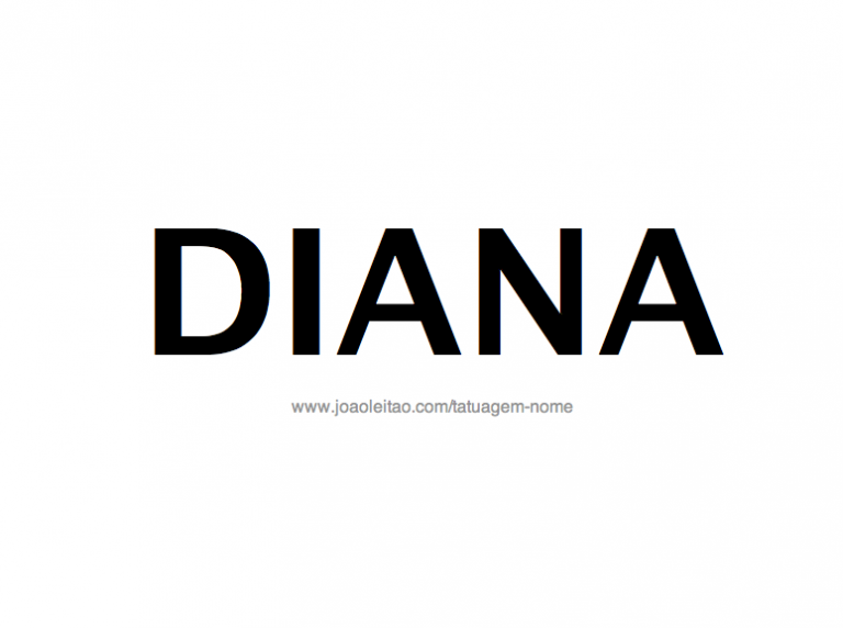 Desenhos de Tatuagem com o Nome Diana