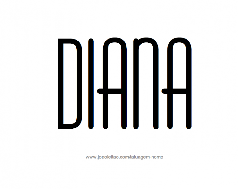 Desenhos de Tatuagem com o Nome Diana