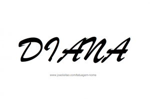 Desenhos de Tatuagem com o Nome Diana