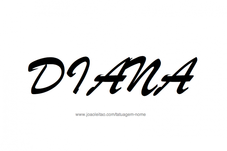 Desenhos de Tatuagem com o Nome Diana
