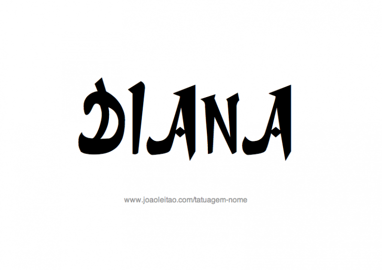 Desenhos de Tatuagem com o Nome Diana