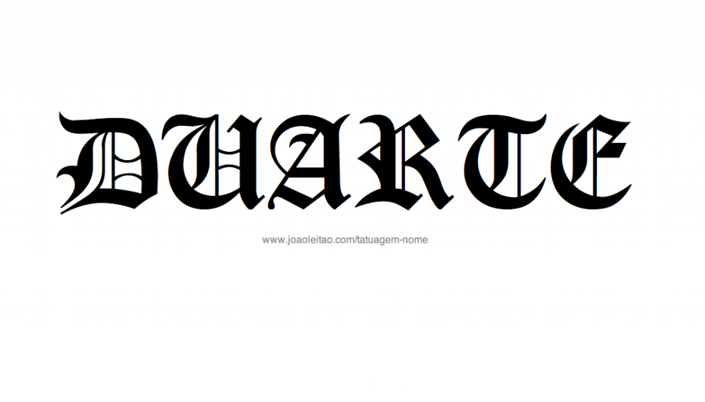 Desenhos de Tatuagem com o Nome Duarte