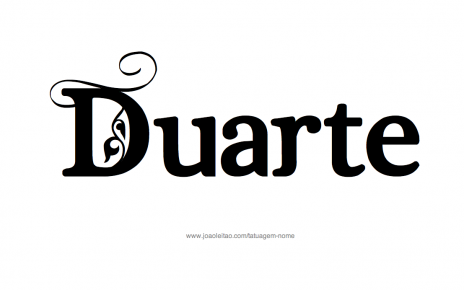 Desenhos de Tatuagem com o Nome Duarte