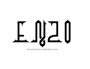 Desenhos de Tatuagem com o Nome Enzo