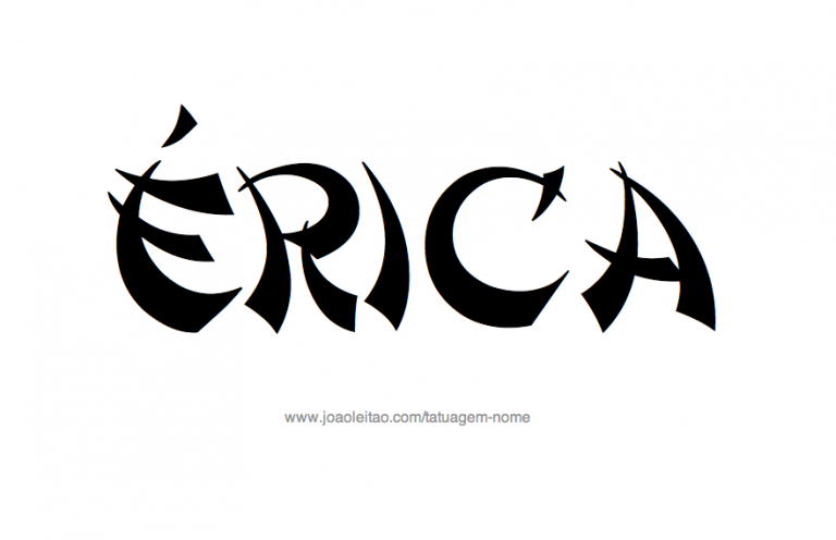 Desenhos de Tatuagem com o Nome Erica