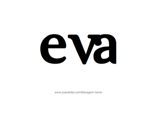 Desenhos de Tatuagem com o Nome Eva