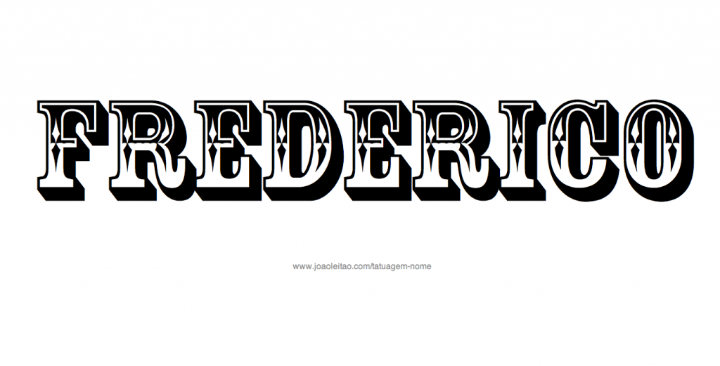 Desenhos de Tatuagem com o Nome Frederico