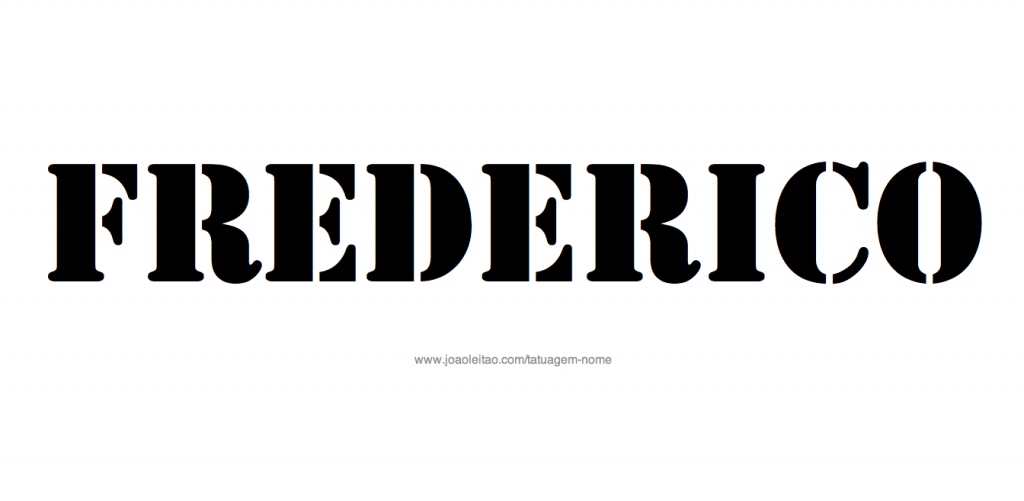 Desenhos de Tatuagem com o Nome Frederico