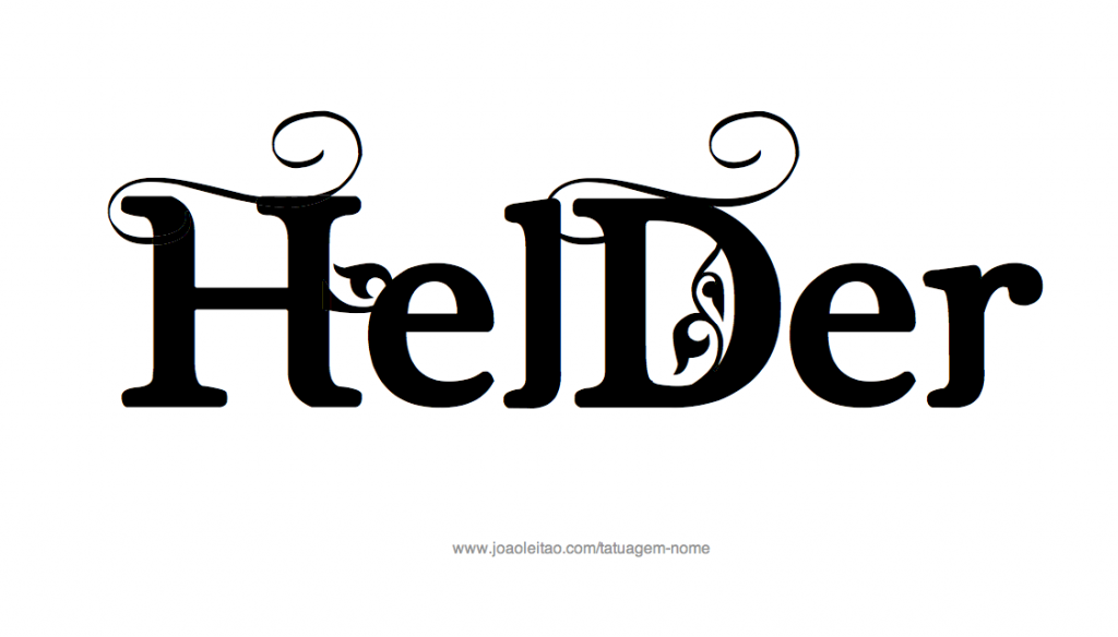 Desenhos de Tatuagem com o Nome Helder