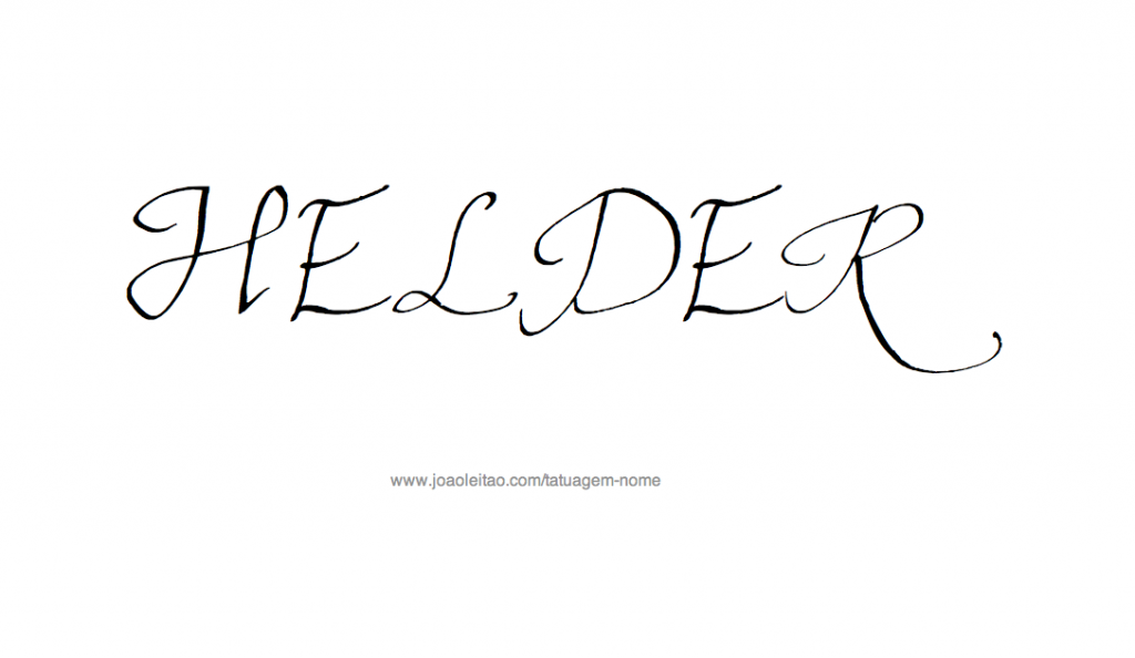 Desenhos de Tatuagem com o Nome Helder