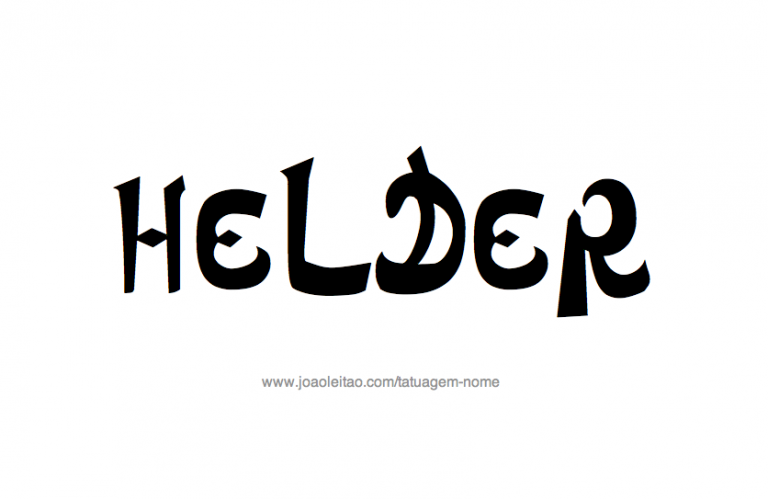 Desenhos de Tatuagem com o Nome Helder
