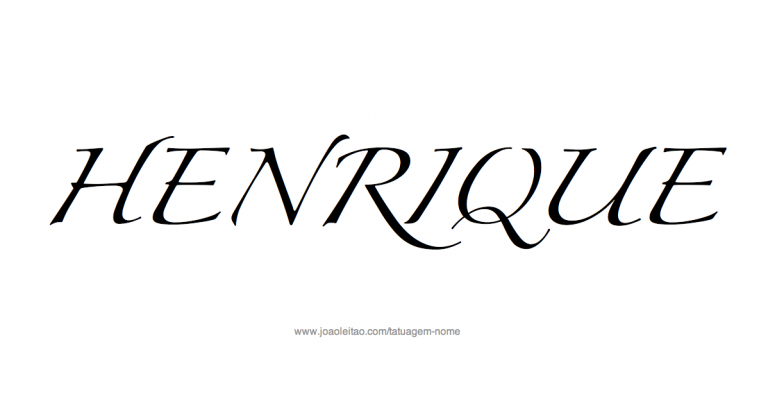 Desenhos de Tatuagem com o Nome Henrique