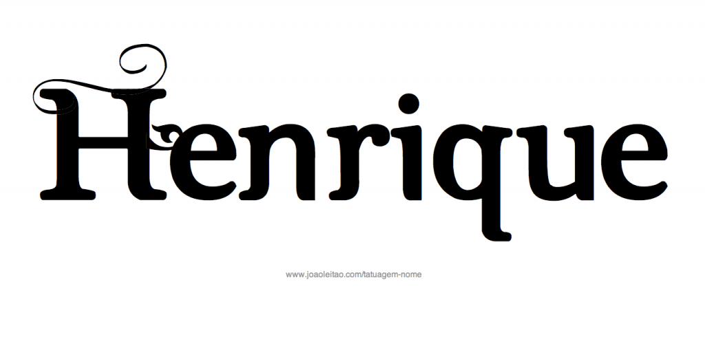 Desenhos de Tatuagem com o Nome Henrique