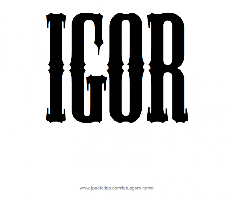 Desenhos de Tatuagem com o Nome Igor