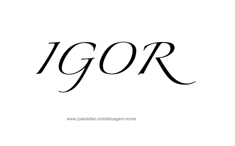 Desenhos de Tatuagem com o Nome Igor
