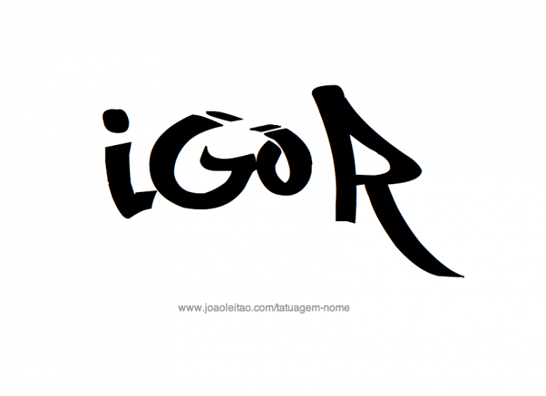 Desenhos de Tatuagem com o Nome Igor