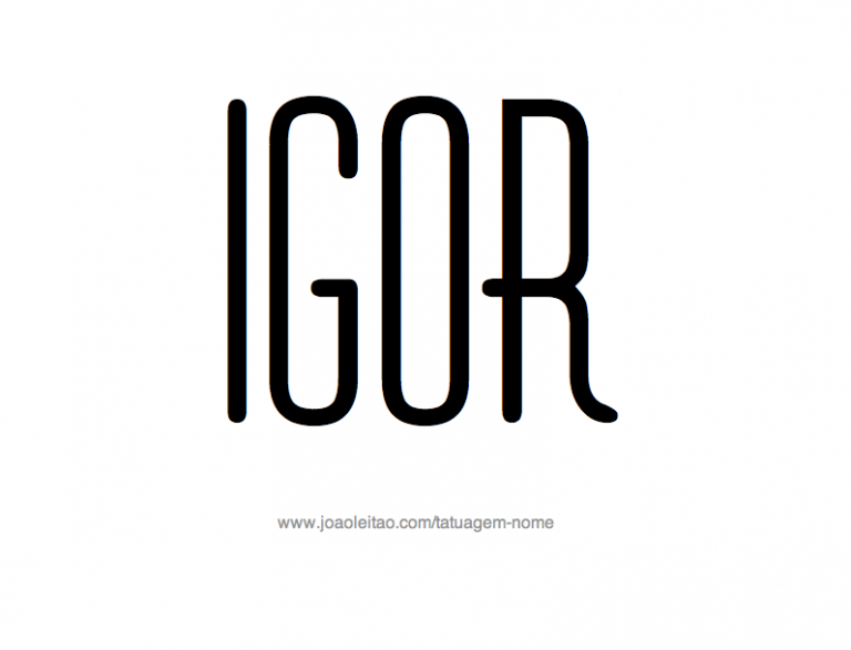 Desenhos de Tatuagem com o Nome Igor