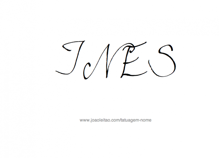 Desenhos de Tatuagem com o Nome Ines