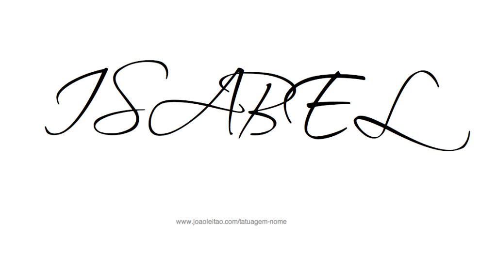 Desenhos de Tatuagem com o Nome Isabel