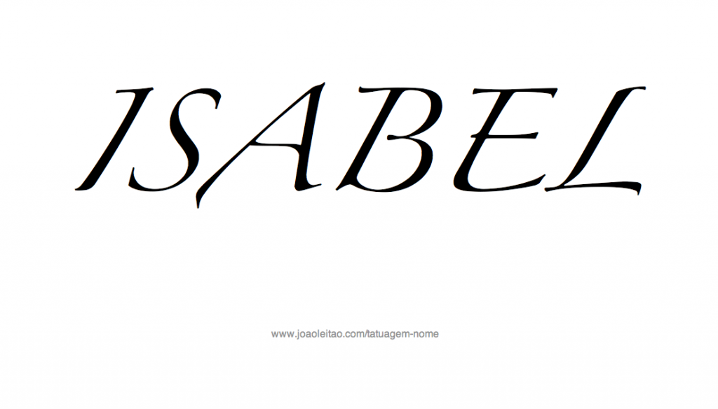 Desenhos de Tatuagem com o Nome Isabel