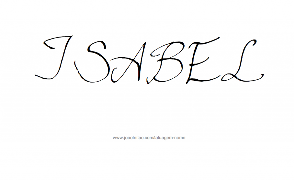 Desenhos de Tatuagem com o Nome Isabel