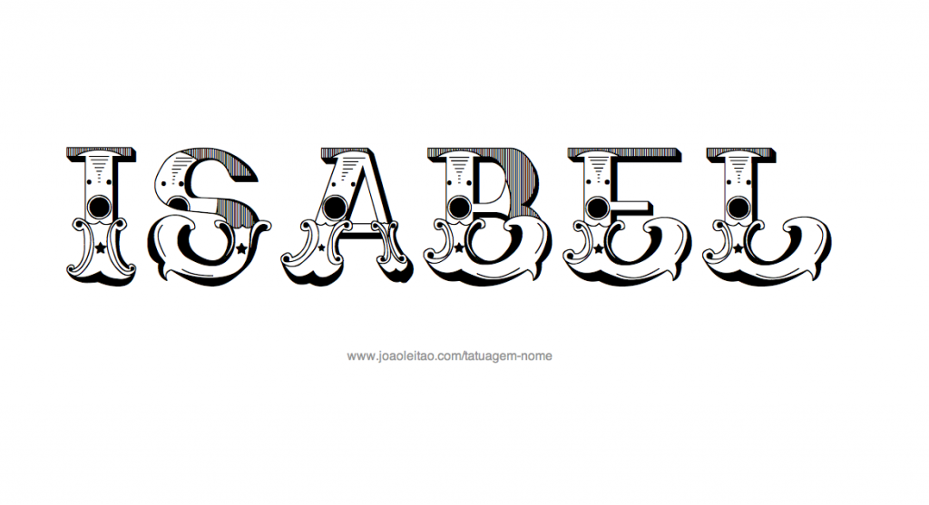 Desenhos de Tatuagem com o Nome Isabel
