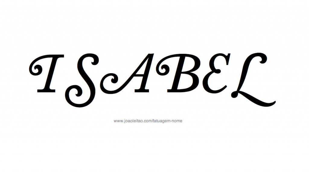 Desenhos de Tatuagem com o Nome Isabel