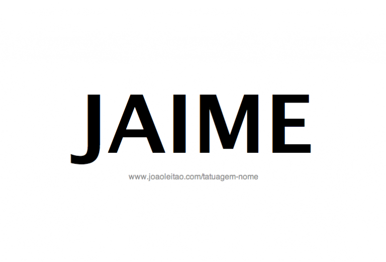 Desenhos de Tatuagem com o Nome Jaime