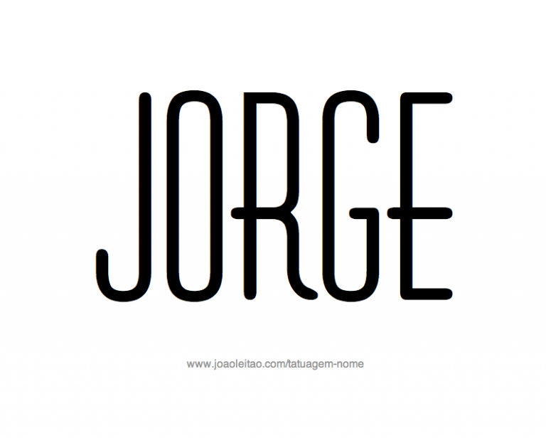 Desenhos de Tatuagem com o Nome Jorge