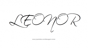Desenhos de Tatuagem com o Nome Leonor