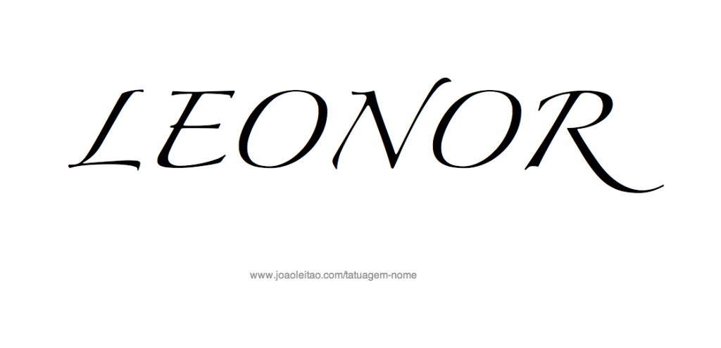 Desenhos de Tatuagem com o Nome Leonor