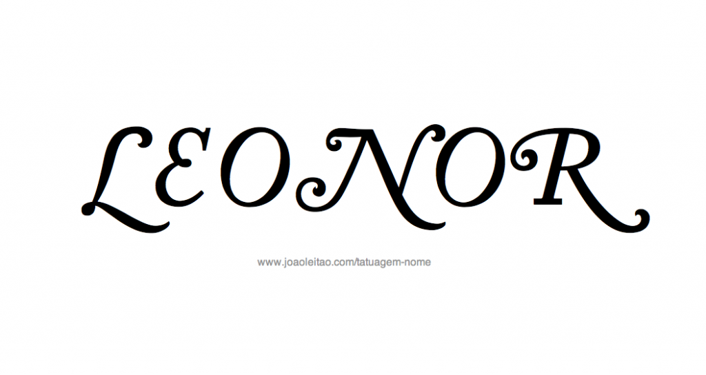 Desenhos de Tatuagem com o Nome Leonor