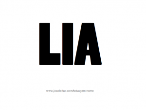 Desenhos de Tatuagem com o Nome Lia