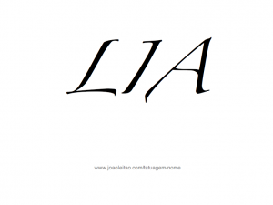 Desenhos de Tatuagem com o Nome Lia